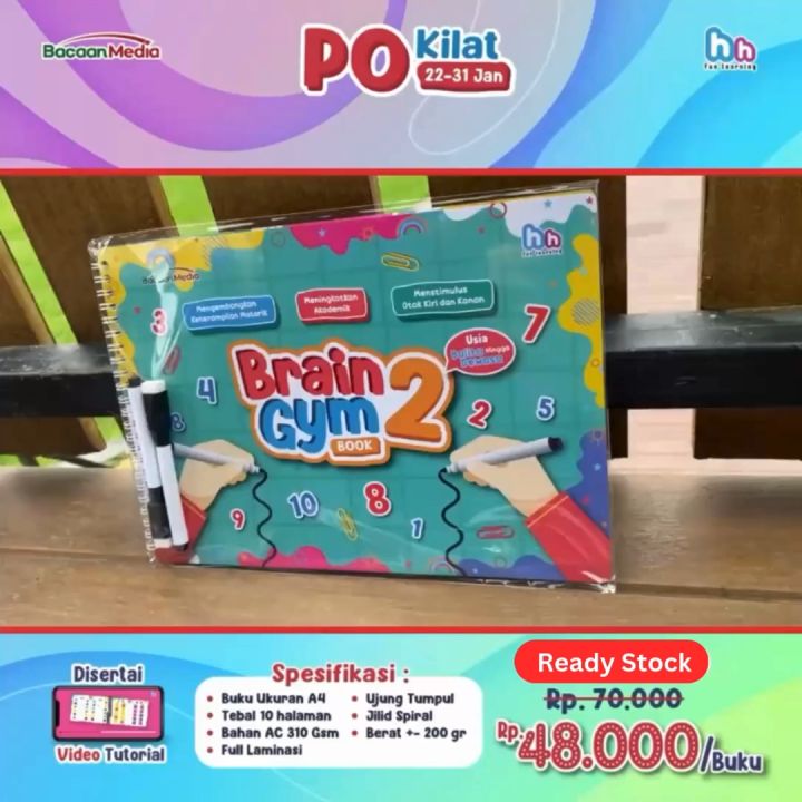 Brain Gym Book - Buku Untuk Meningkatkan Kemampuan Otak - Daya Ingat - Konsentrasi | Lazada ...