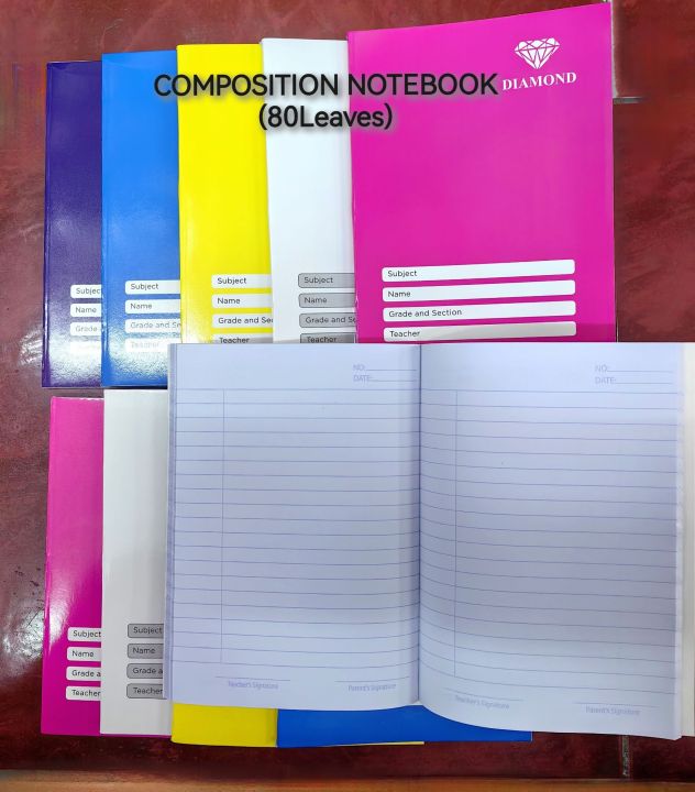 10pcs/ream Composition Notebook (w/o and with Plastic Cover) for Grade ...