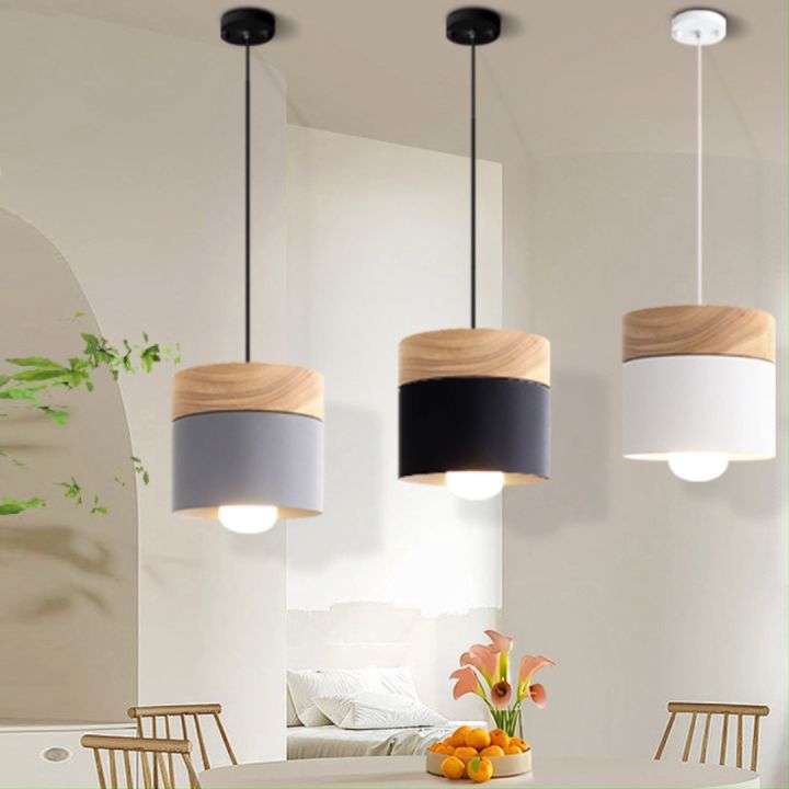 Pendant Light Macaron Cylindrical Adjustable Lengths Hanging Lamp ...