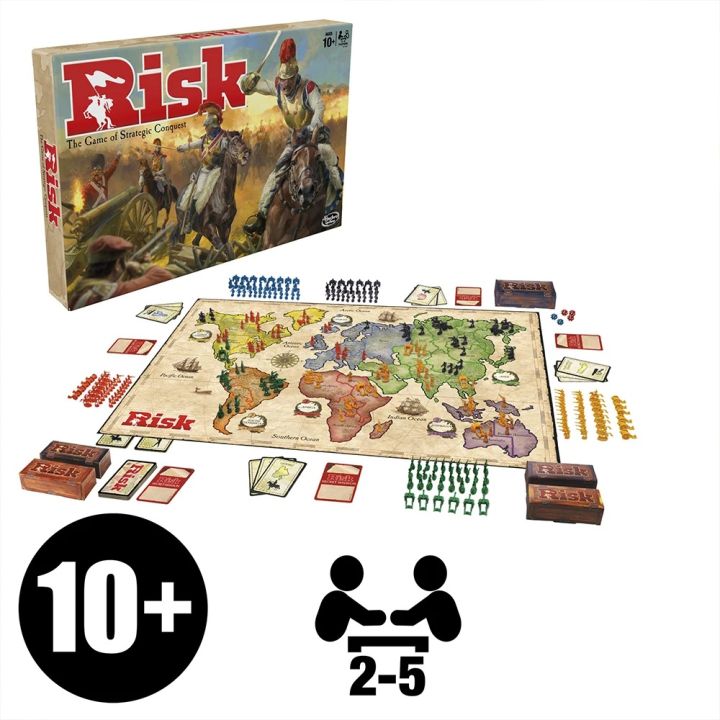 Risk - Game of Strategic Conquest - 2 to 5 Players - Family Board Games ...