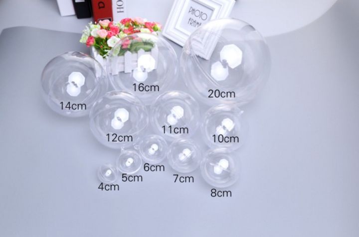 Acrylic Plastic Balls Transparent Hollow Christmas Candy Packaging ...