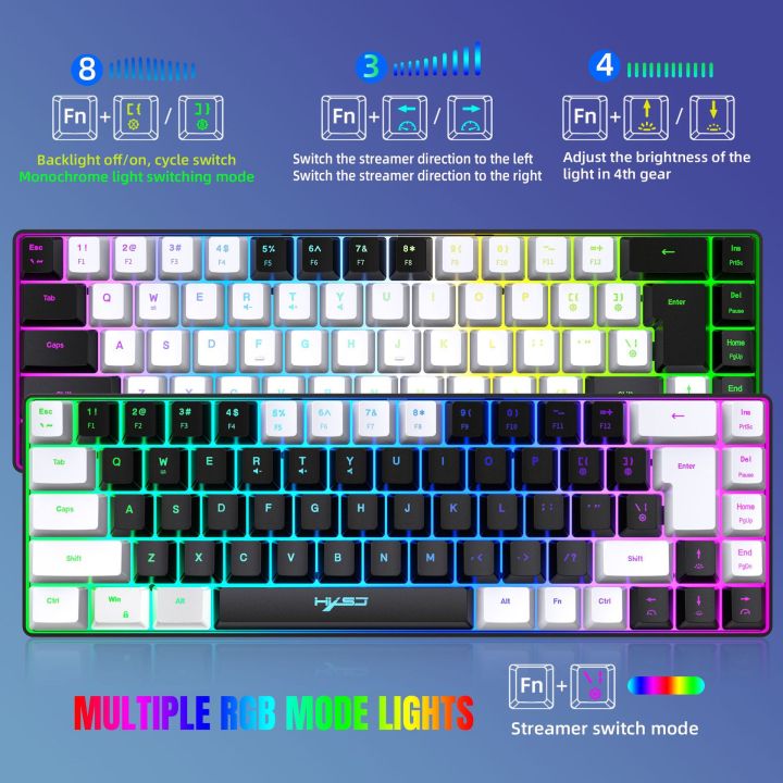 VSUS V200 Keyboard Gaming RGB 2023แป้นพิมพ์แผ่นฟิล์มเล่นเกมใหม่68 ...