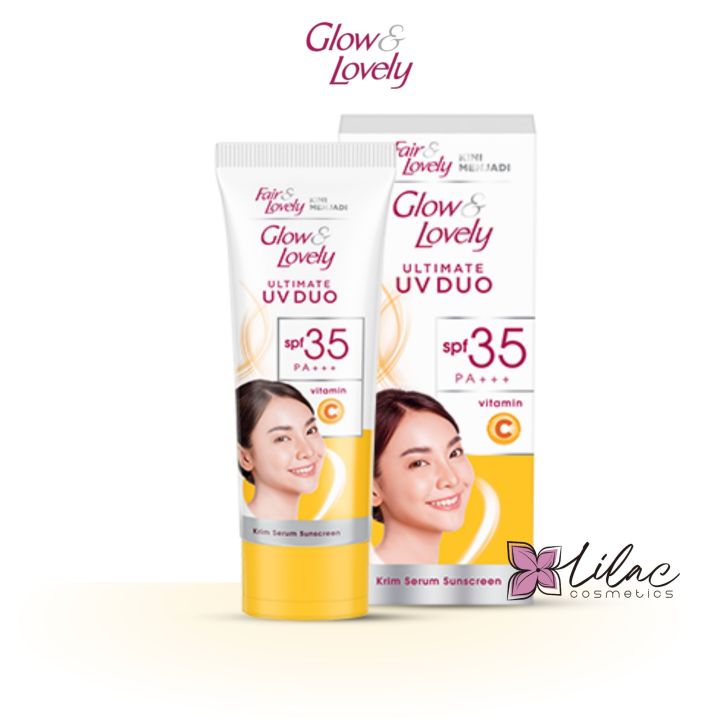 GLOW & LOVELY Ultimate UV Duo Cream Vit C SPF 35 PA+++ | Lazada Indonesia