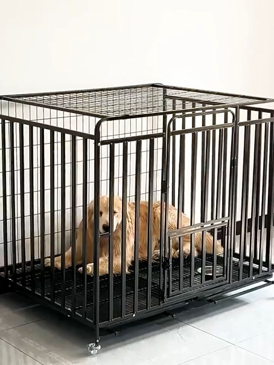Pet Cage Square Tube Large Dog Cage Square Pet Cage with Poop Tray ...