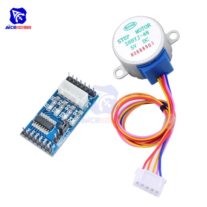 Stepper Motor 28BYJ-48 DC 5V and ULN2003 Stepper Motor Driver Module ...