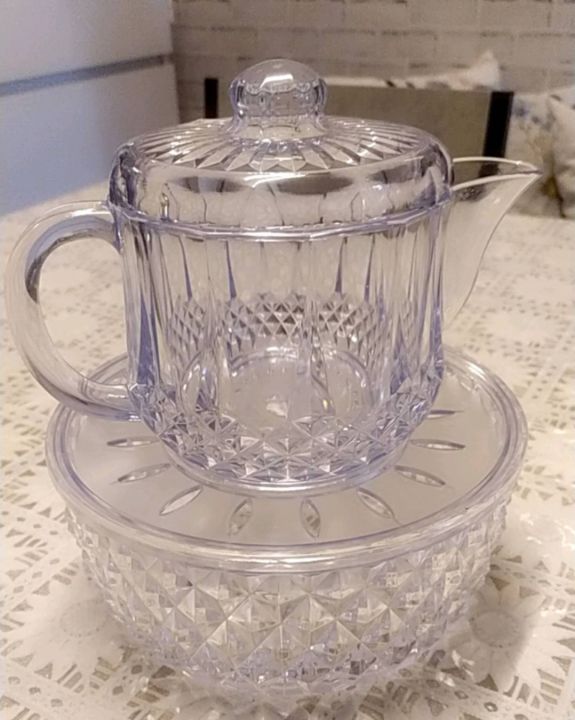 Hand Washing Pot with Tray Kristal Kendi Jag Set Bekas Tempat Basuh ...