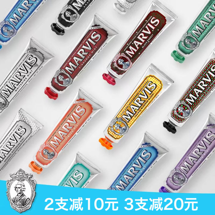 Marvis Mint Flavor Toothpaste Brightening Whitening Gum Protection ...