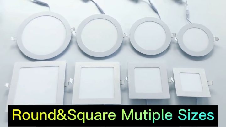 WH Warm light Downlight 3W/6W/9W/12W/18W Round&Square Ceiling Light ...