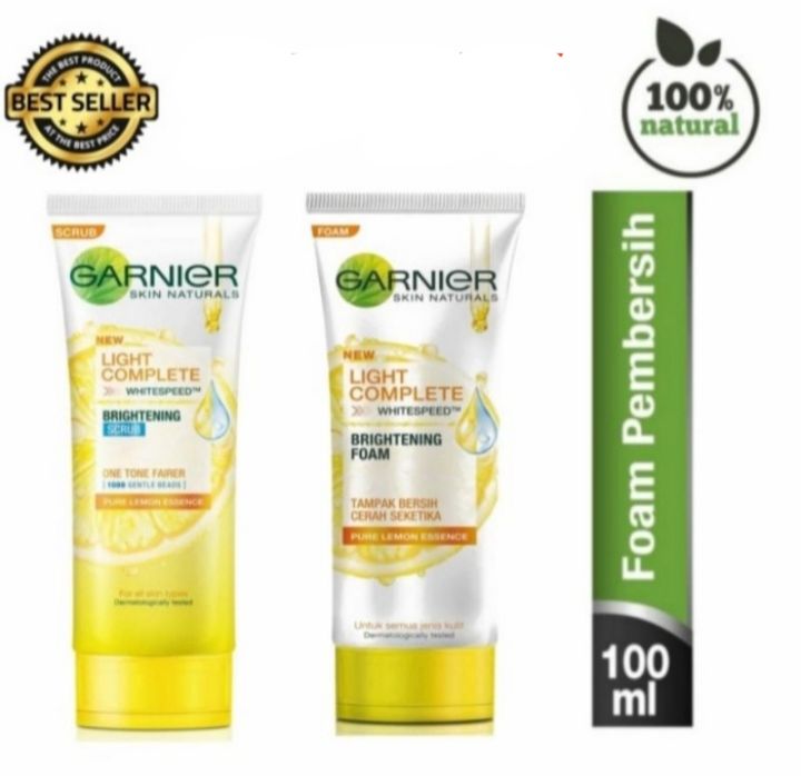 GARNIER Light Complete White Speed Brightening Foam | Scrub - 100 ml ...