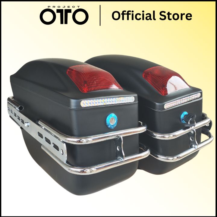 Universal Motorcycle Side Pannier Box/ Hard ABS Saddle Bag with Lock ...