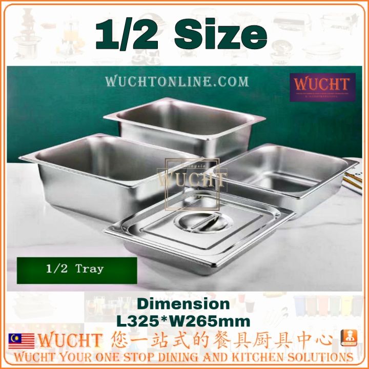 【wucht】economy Half Size Pan Deep Gastronorm Stainless Steel Steam