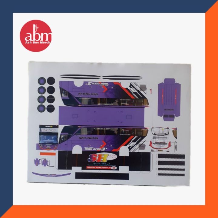 pola paper bus miniatur bus Sudiro Tungga Jaya stj callan | Lazada ...