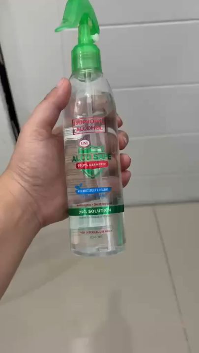 Alcosafe Ethyl Alcohol with Spray 250ML X 2 | Lazada PH