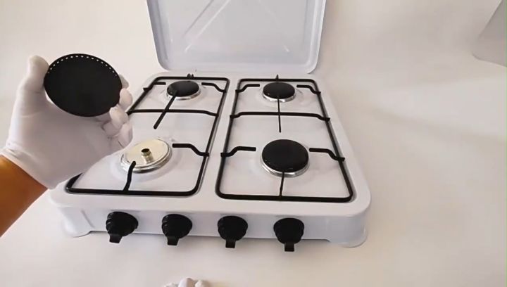 4 Burners Gas Stove with cover Heavy Duty Kalan Steel Gas Cooktop Stove ...