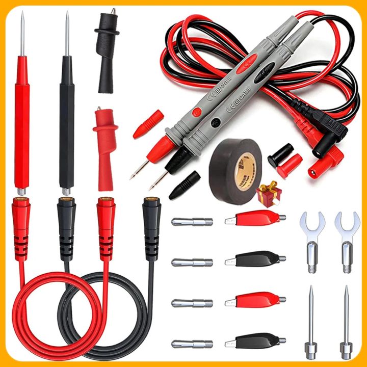 21-IN-1 Multimeter Test Leads Kit Replacement Test Wire Set + Alligator ...