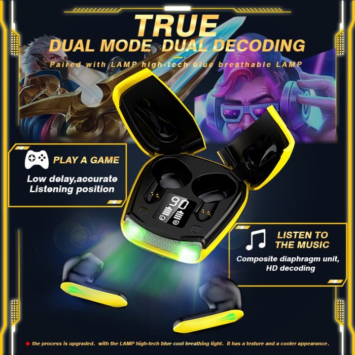 🎧【อ่านออกเสียง】 + Gratis Ongkir🎧ชุดหูฟังประตูแบบกรรไกร KS35เวลาแฝงต่ำหู ...