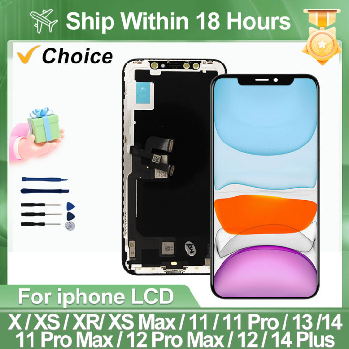AAAA OLED LCD For iPhone X XR XS Max Display With 3D Touch Incell Screen For iPhone 11 12 13 Pro ...