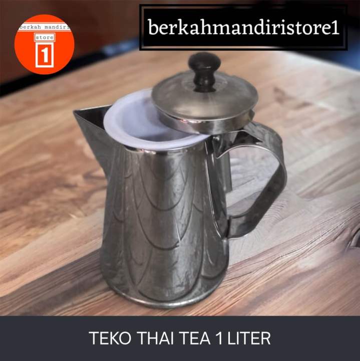 Teko Thai Tea 1 Liter Stainless Set Saringan | Lazada Indonesia