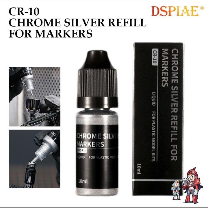 [DSPIAE] CR-10 CHROME SILVER REFILL[ FOR MARKER & AIRBRUSH USE] | Lazada.co.th