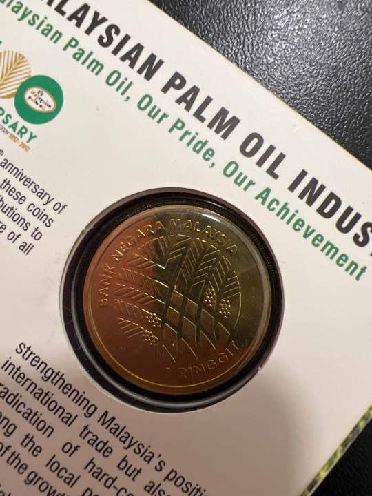AJ STAR COLLECTION - RM1 Ringgit Coin Card 100 tahun Industri Minyak ...