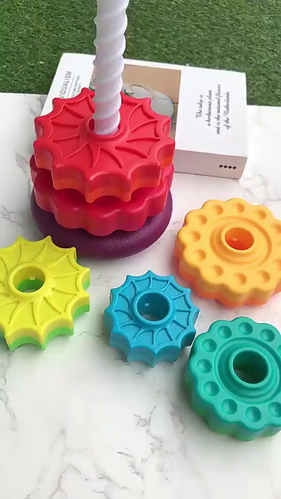 【COD】Baby Spinning Stacking Toys Toddler Spinner Ring Stacker Autism ...