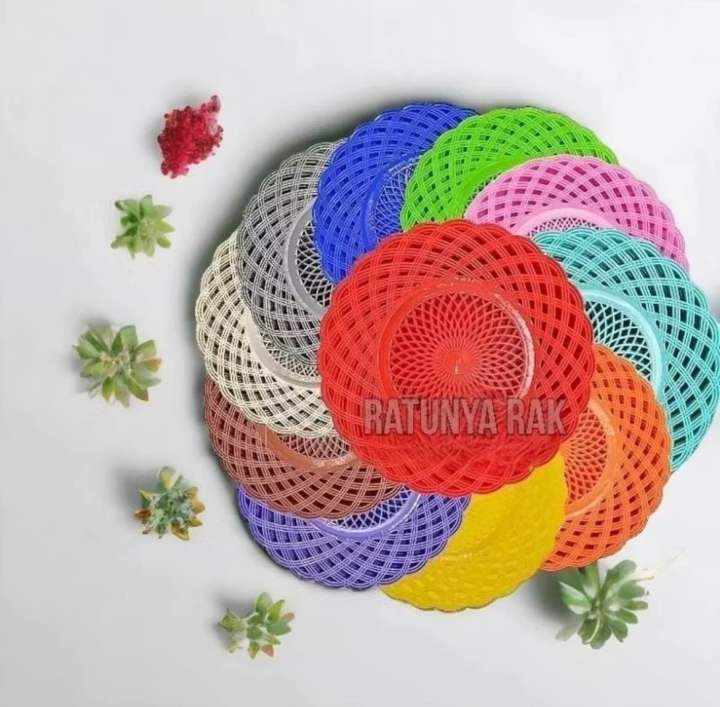 Piring Rotan plastik isi 12 Pcs | Lazada Indonesia