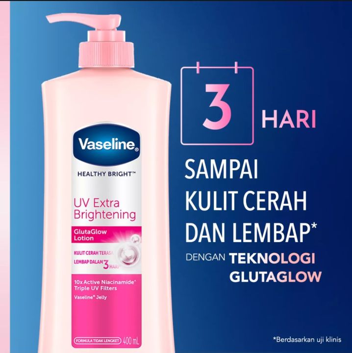 Vaseline Lotion Healthy Bright UV Extra Brightening 400ml | Lazada Indonesia