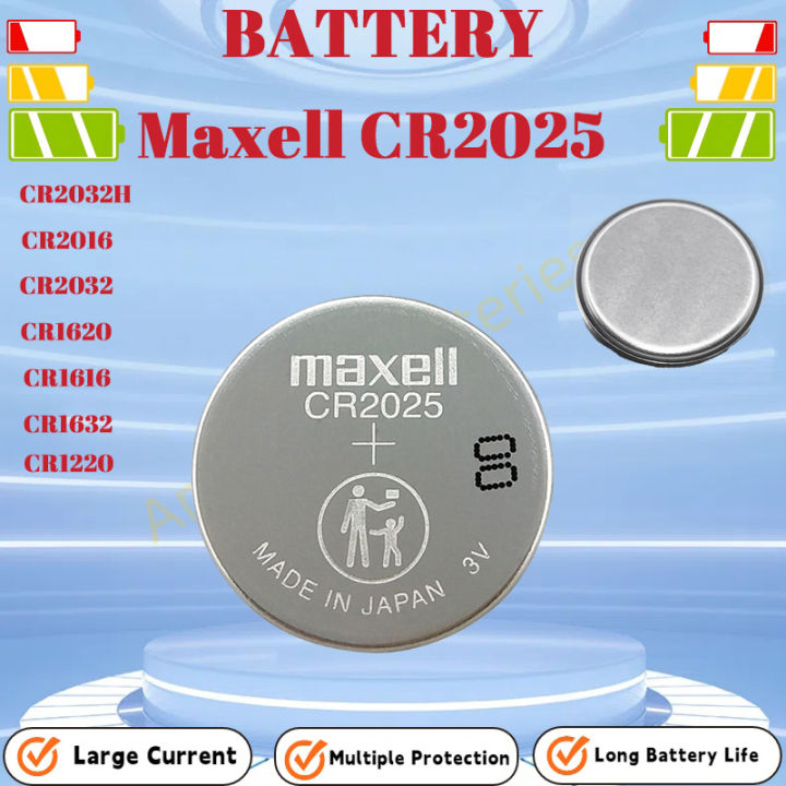 Original MAXELL CR2032 CR2032H CR2025 3VCar Key Remote Control Button ...