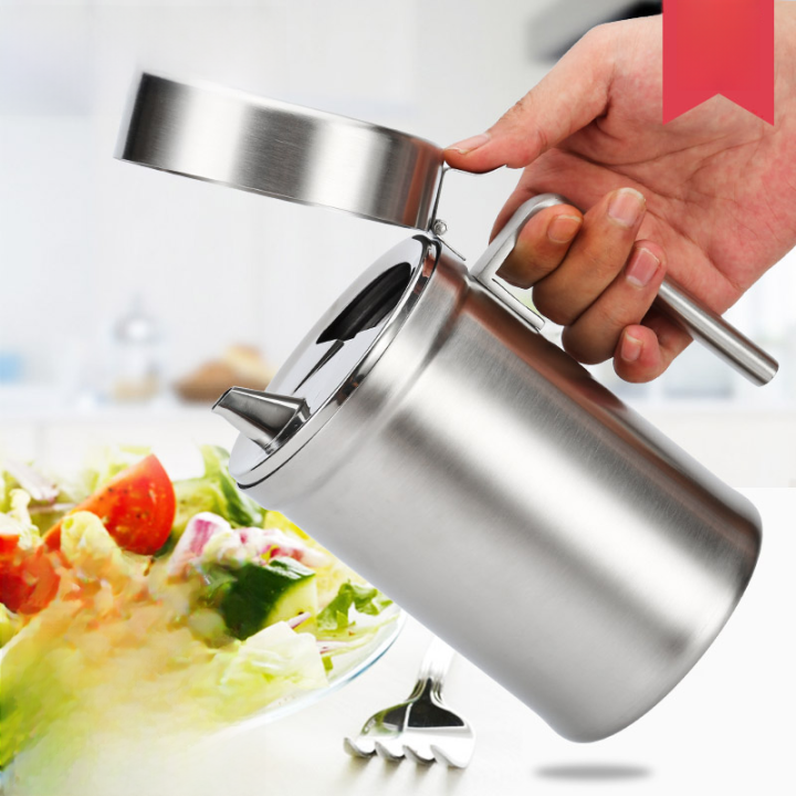 304 Stainless Steel Oiler For Home Leak-Proof Dustproof Oil Storage Pot ...