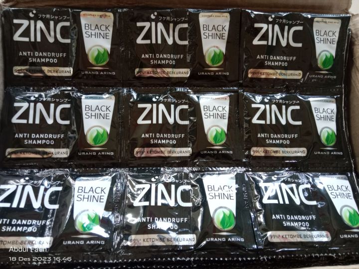 ( 1 RENCENG ) ZINC Shampo Anti Dandruff /Ketombe kemasan renceng 10ml ...