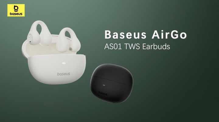 Baseus AirGo AS01 Clip On Open-Ear Bluetooth Wireless Earbuds With Dual ...