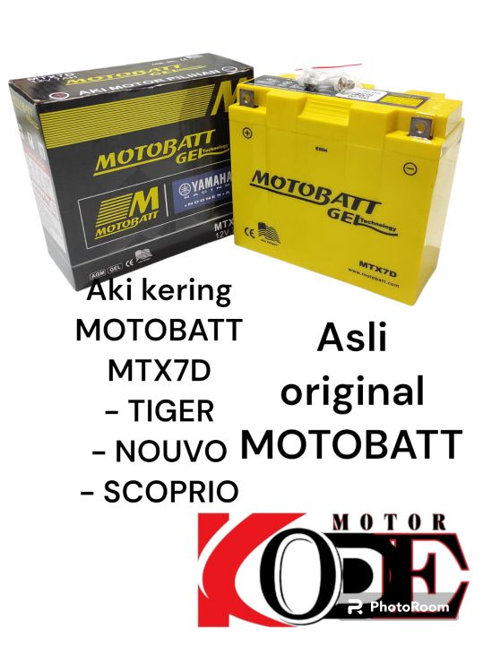 AKI KERING ASLI MOTOBATT KODE MTX7D TIGER NUOVO SCOPRIO TOSSA HERCULES ...