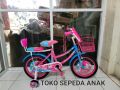 Sepeda Anak Perempuan Ukuran 16 inch Atlantis 95L Ban Pompa Pink Ungu ...