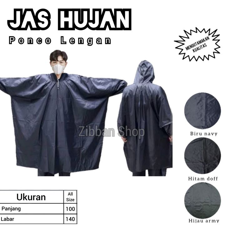 Ponco Tangan Jas Hujan Bahan Biway Model Ponco Lengan Lazada Indonesia