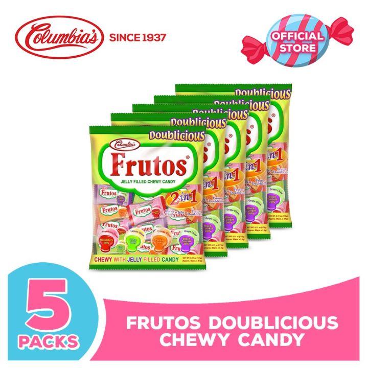 Columbia Candies: Frutos Doublicious Jelly filling Chewy Candy Bundle ...