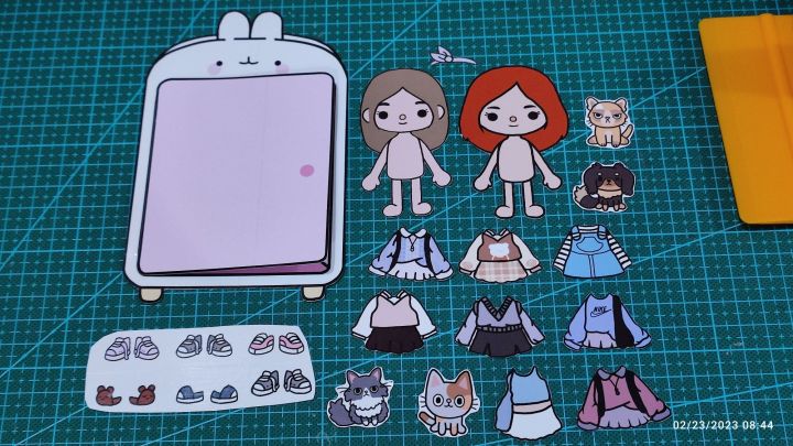 Handmade Toca Boca Paper Doll Closet Busy Book Activities for Kids ...