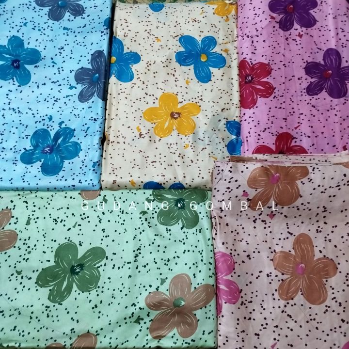 Kain Rayon Bunga Bahan Daster/Mukena (harga per 0,5) | Lazada Indonesia