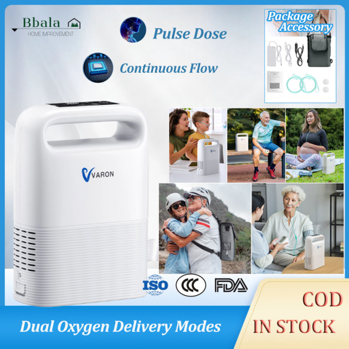 VARON Portable Oxygen Concentrator with Dual Modes and Clean Oxygen ...