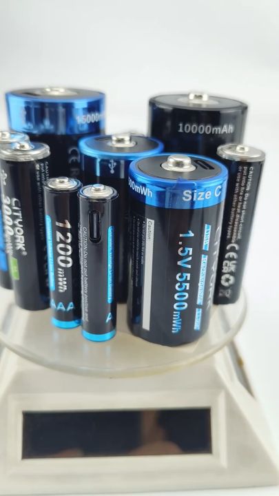 CITYORK rechargeable battery AA/AAA/C size LR14/D size LR20 typc-C ...