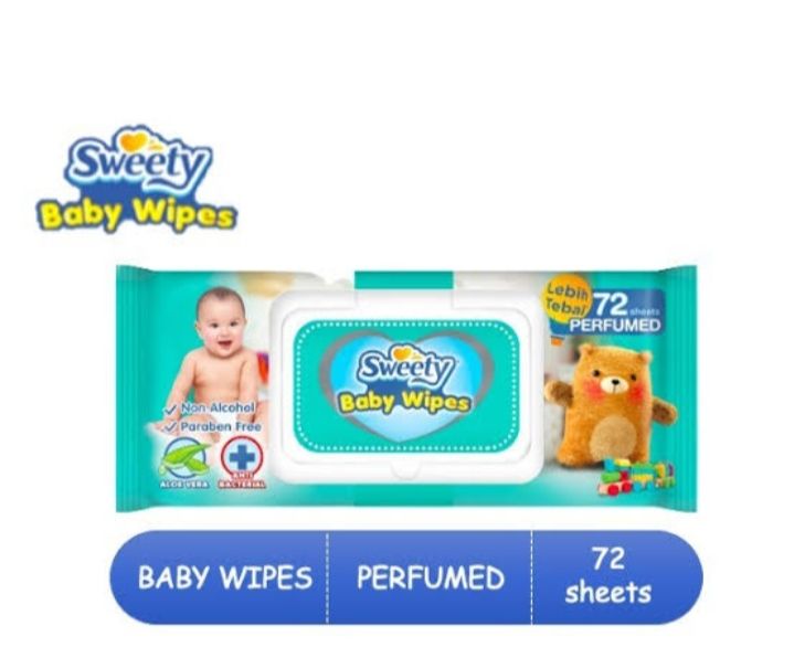 sweety baby wipes perfume 72's tisu basah termurah | Lazada Indonesia