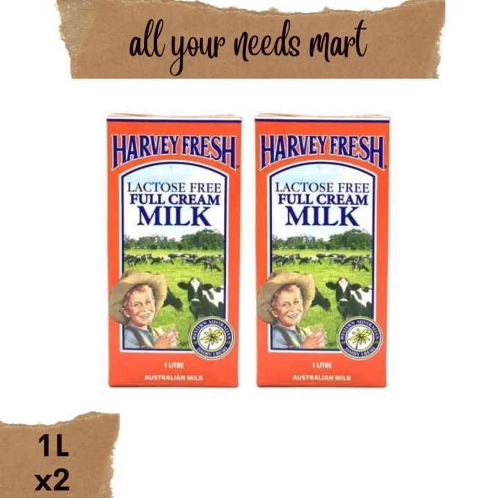 Harvey Fresh ♡ Lactose Free Full Cream Milk 1L x2 | Lazada PH