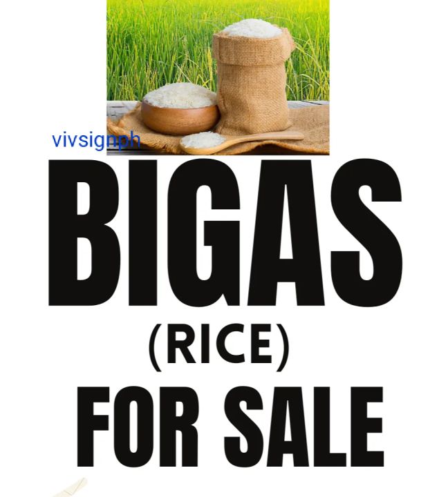 Laminated BIGAS/Rice for Sale Signages A4 Size makapal 250mic matibay ...
