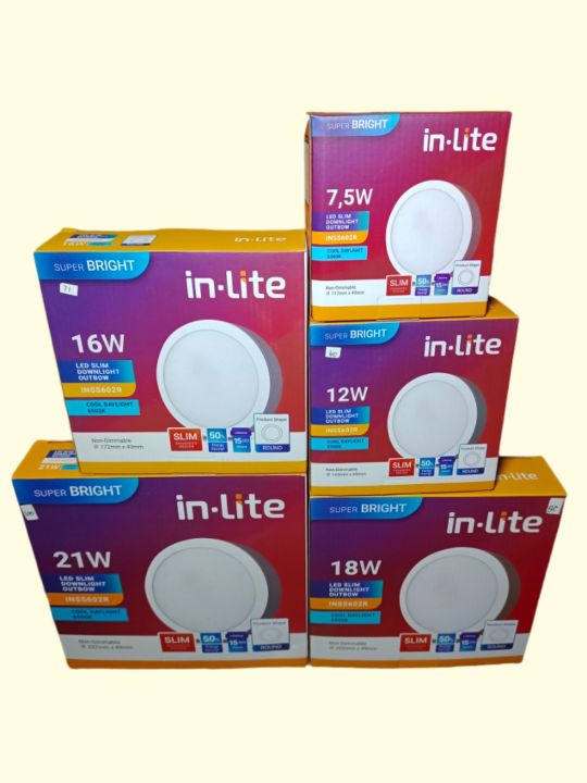 INLITE INSS 602R LAMPU DOWNLIGHT LED PANEL BULAT OUTBOW DITEMPEL LAMPU ...
