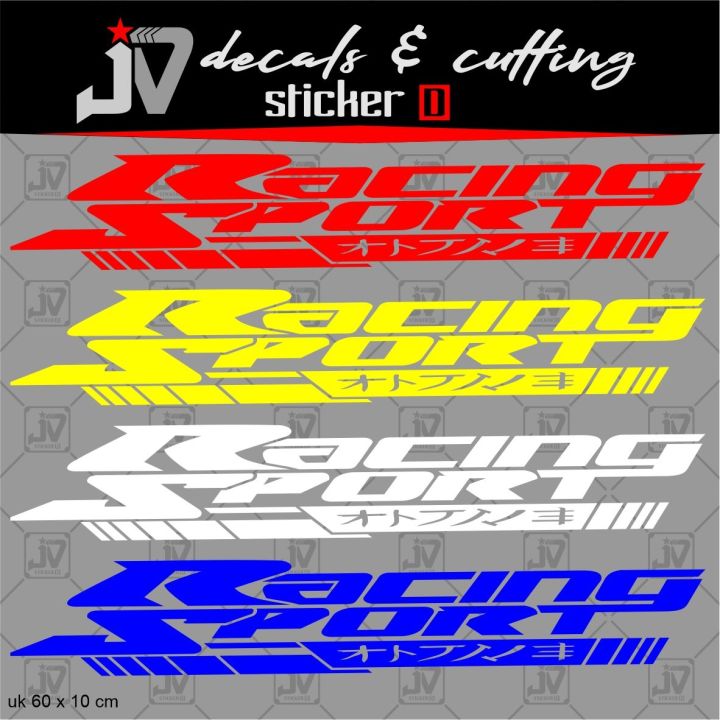 sticker racing sport cuting sticker mobil kaca stiker murah | Lazada ...