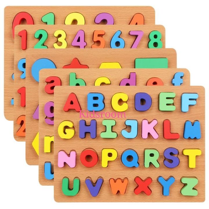 Wooden ABC ，Numbers, shapes board | Lazada PH