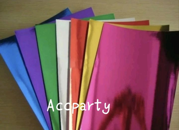 Kertas Metalik / Kertas Mas / Kertas Kado / Kertas Sampul (10lembar ...