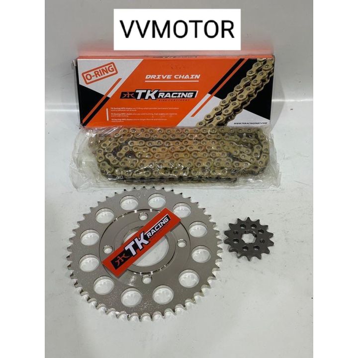 KOMPLET SEPAKET 1SET GEAR SET TK RACING RANTAI HPO O-RING GOLD CB/CBR ...