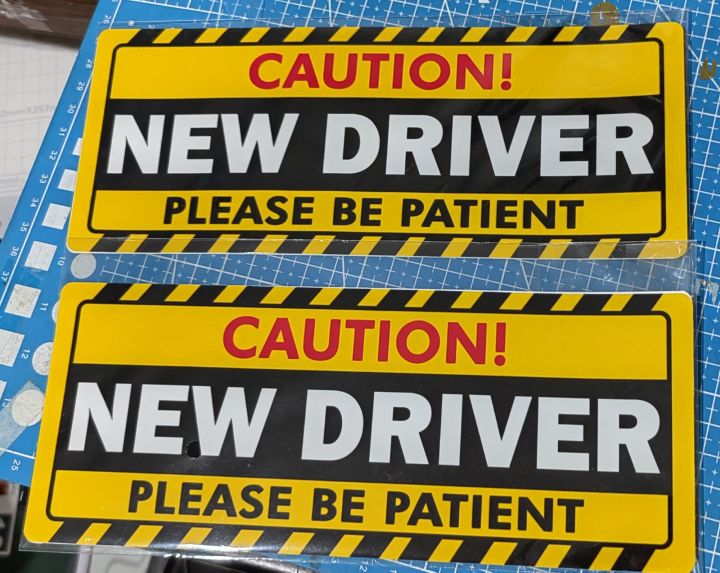 NEW DRIVER Vinyl sticker (2 pcs) 3.5 x 9 inches | Lazada PH