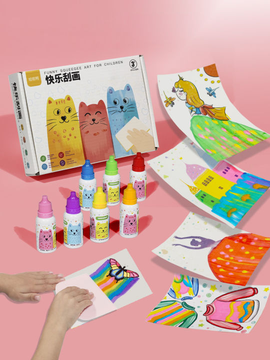 Rainbow Dot Color Scratch Art Children's Creative Doodle Painting Toy ...