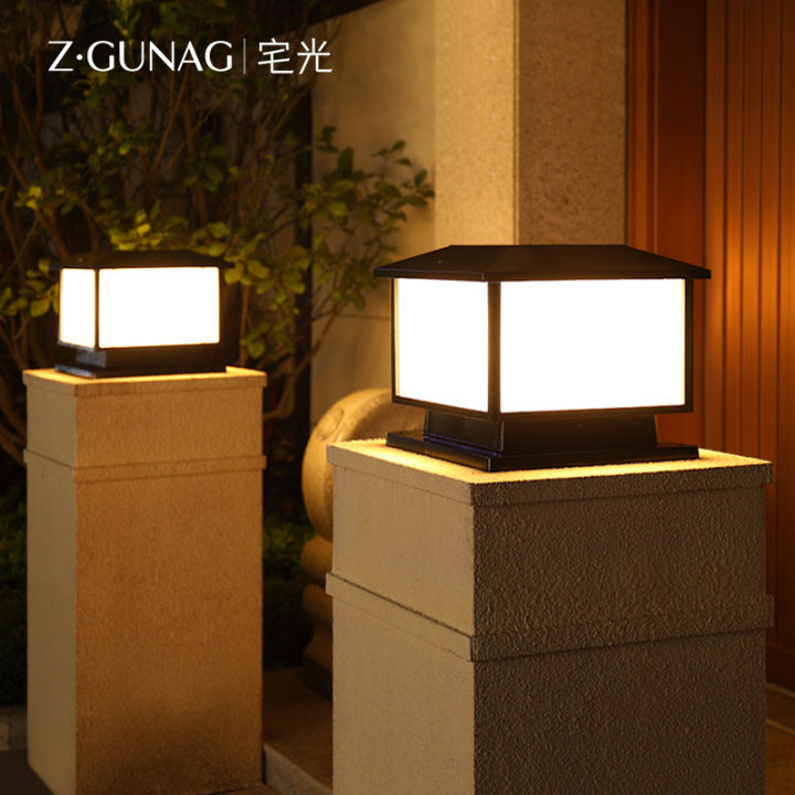 Solar Pillar Lamp Outdoor Waterproof Garden Lamp Outdoor Villa Gate Led ...
